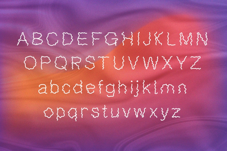 Dazed Dizzy Font Thin Font, Wavy Font, Creative Font, Trippy Font ...