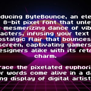 Bytebounce - 8bit Pixel Font | Gaming Fonts | 1980s Font | Procreate ...