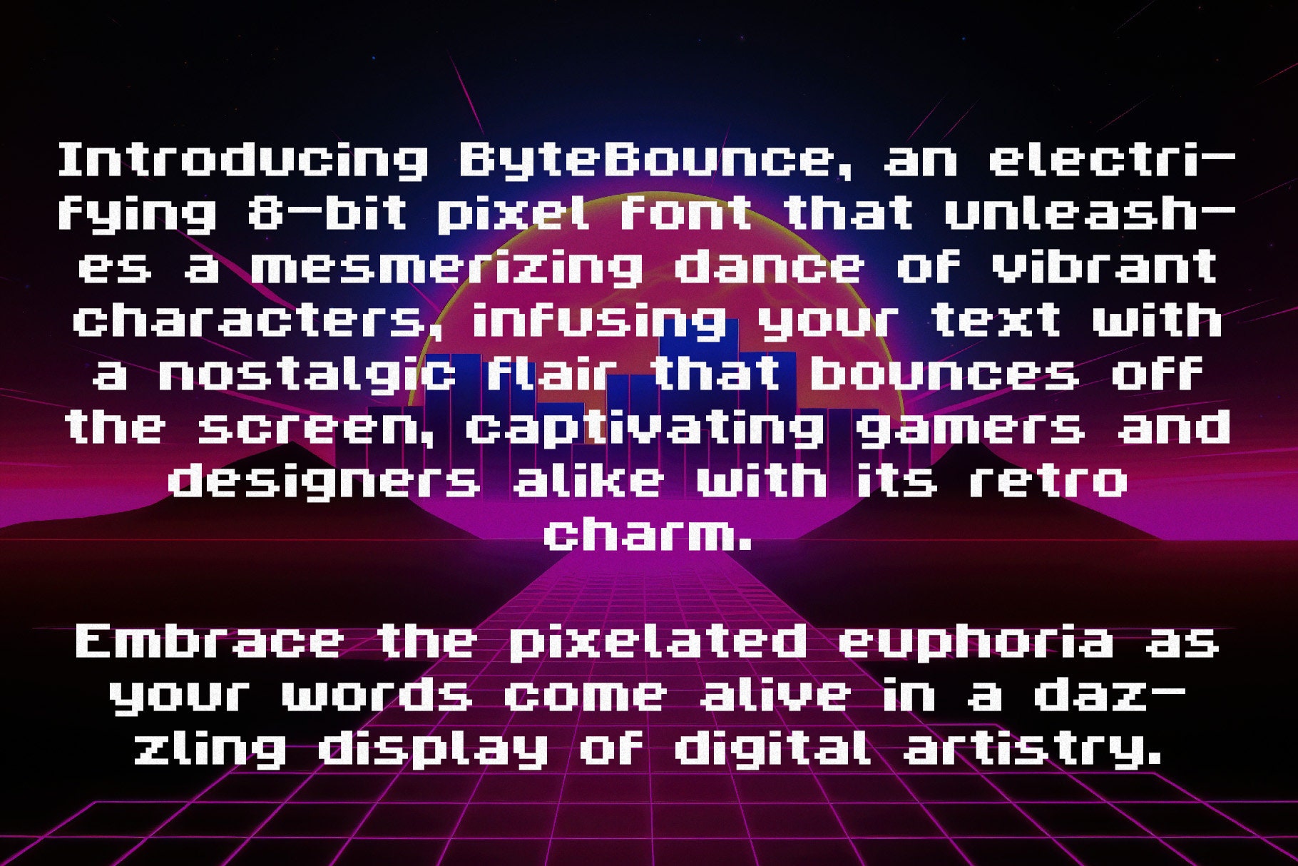 Bytebounce - 8bit Pixel Font | Gaming Fonts | 1980s Font | Procreate ...