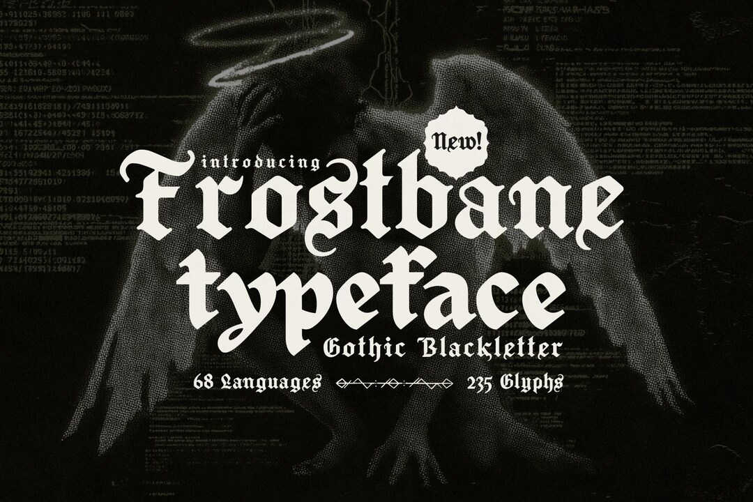 Frostbane – Gothic Blackletter Font From Medieval Times. Perfect for ...