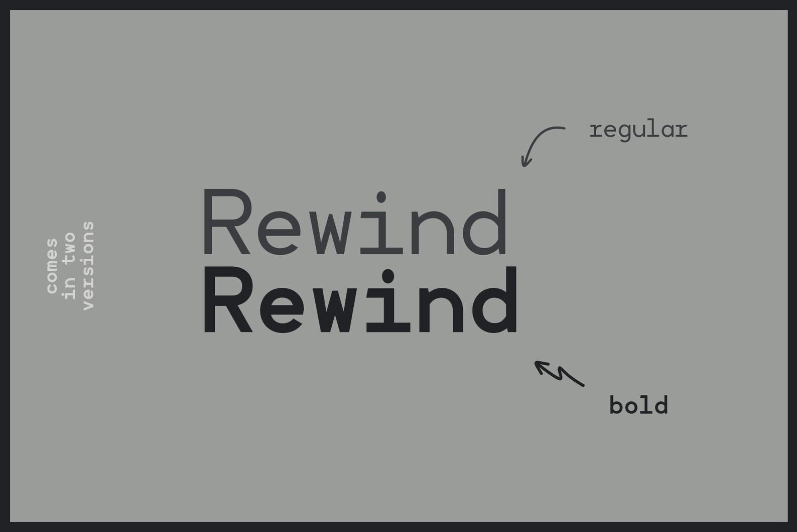 Rewind Monospace Font Subtitle Font, Computer Font, Coding Font, 1980s ...