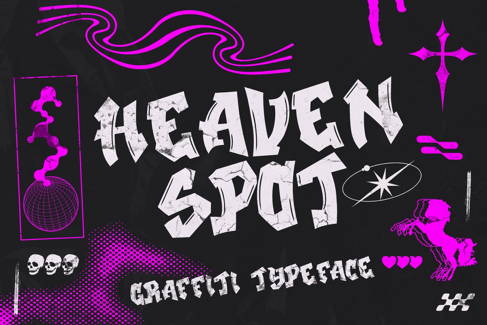 Heaven Spot - Rad Graffiti Font | Brush Font, Logo Font, Canva Font ...