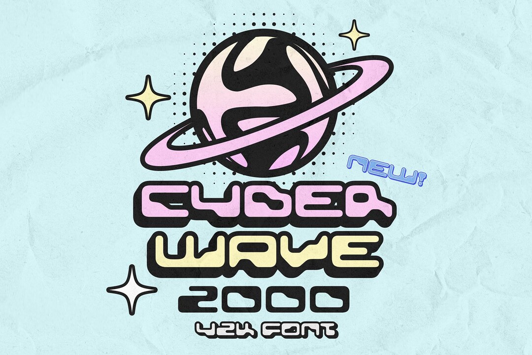 Cyberwave 2000 Font – Bold Y2K Typeface for Rave Flyers, Chrome Logos ...