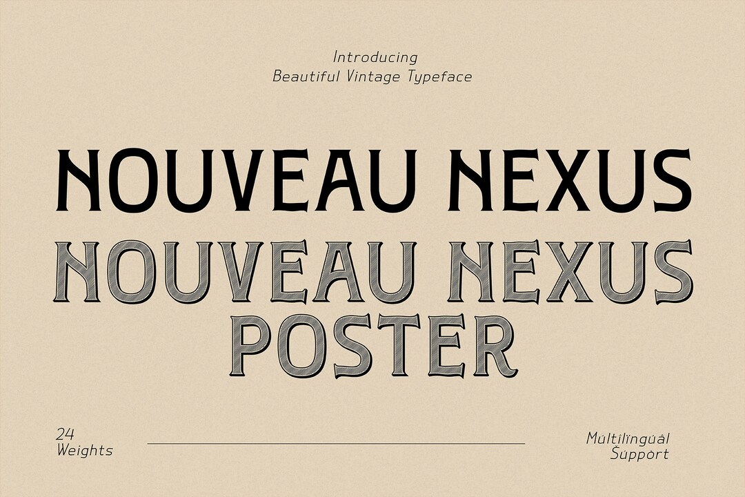 Vintage Art Nouveau Font 1930s Font, 1920s Font, 1900s Font, Vintage ...