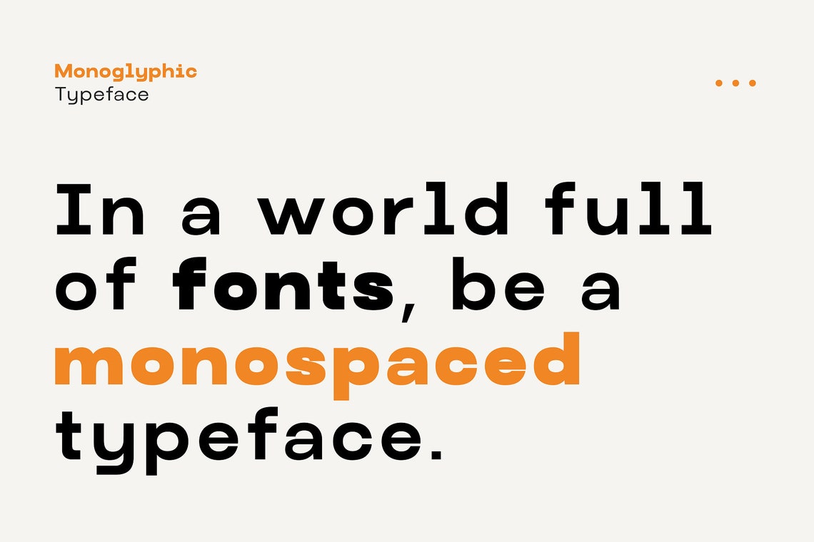 Monoglyphic Monospace Font Perfect for Minimalist Designs, Coding ...