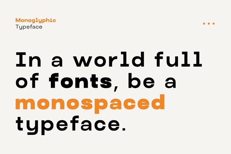 Monoglyphic Monospace Font – Perfect for Minimalist Designs, Coding ...