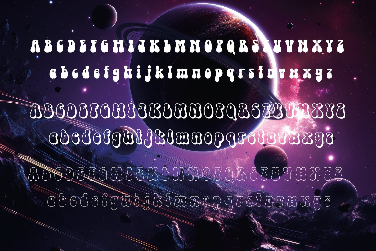 Cosmic Hippie - Groovy Font, Retro Font, 1960s Font, 1970's Font, POD ...