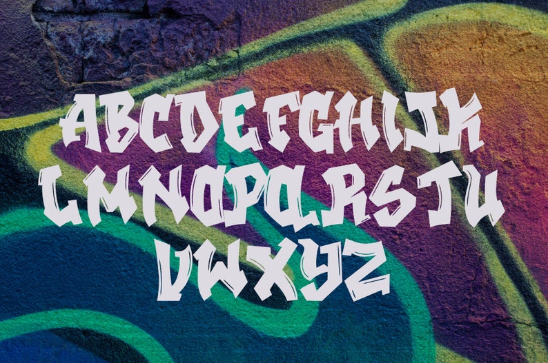 Heaven Spot Rad Graffiti Font Brush Font Logo Font Canva - Etsy
