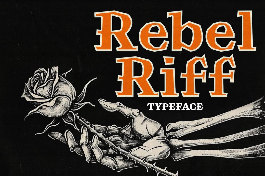 Rebel Riff Font – Bold, Gritty, and Untamed Typeface for Edgy Designs ...