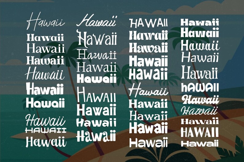 Hawaii Font Bundle – 71 Tropical Fonts for Aloha Summer Designs ...