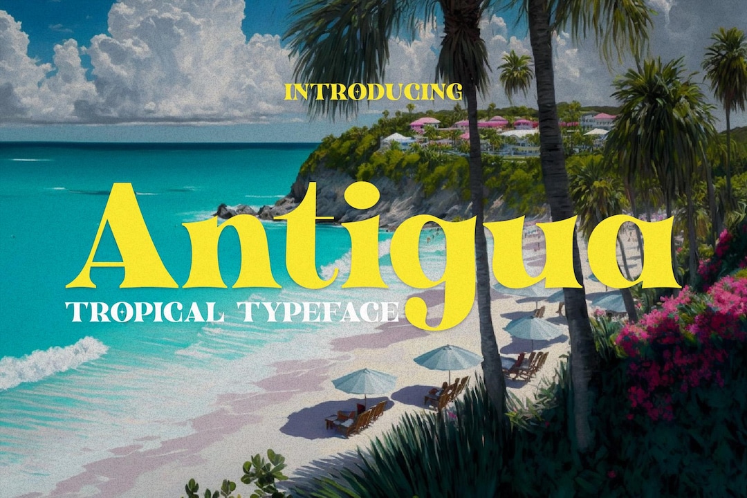 Antigua - Tropical Display, Serif Font, Modern Font, Boho Font ...