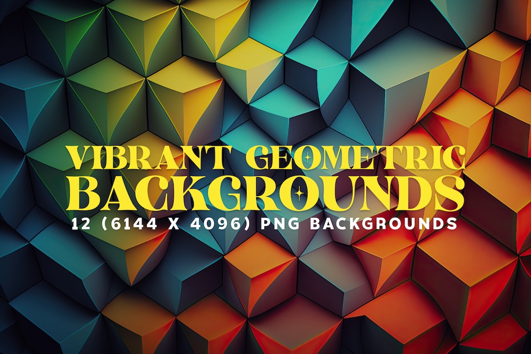 12 Vibrant Geometric Backgrounds for Your Bold Designs - Etsy