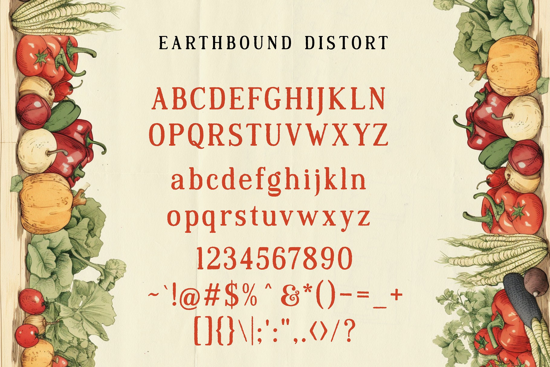 Earthbound - Organic Rustic Font | Countryside Font, Farmers Market ...