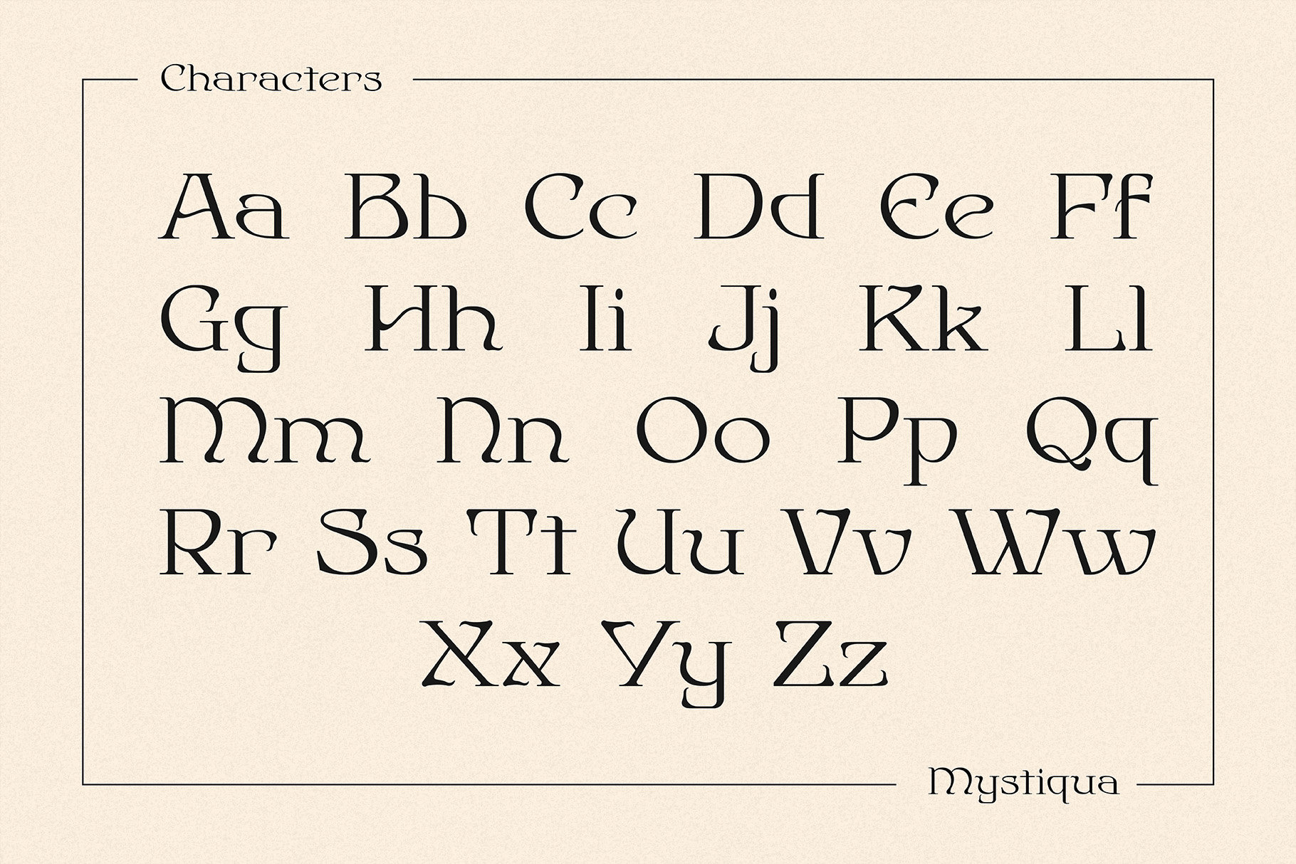 Art Nouveau Elegance: Mystiqua Decorative Font – Perfect for Vintage ...