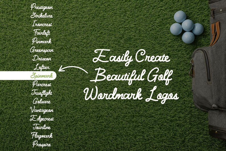 Birdie Bash Golf Script Font for Elegant Logos Branding Apparel ...