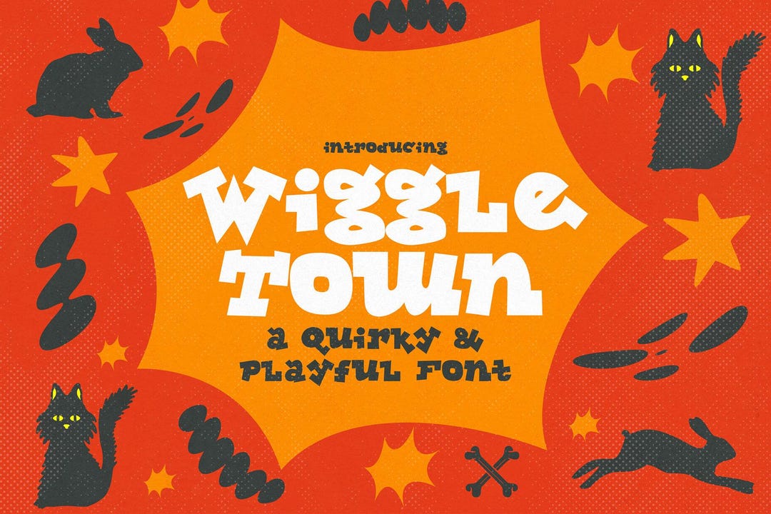 Wiggle Town – Fun & Quirky Font for Kids, Crafts, Invitations ...