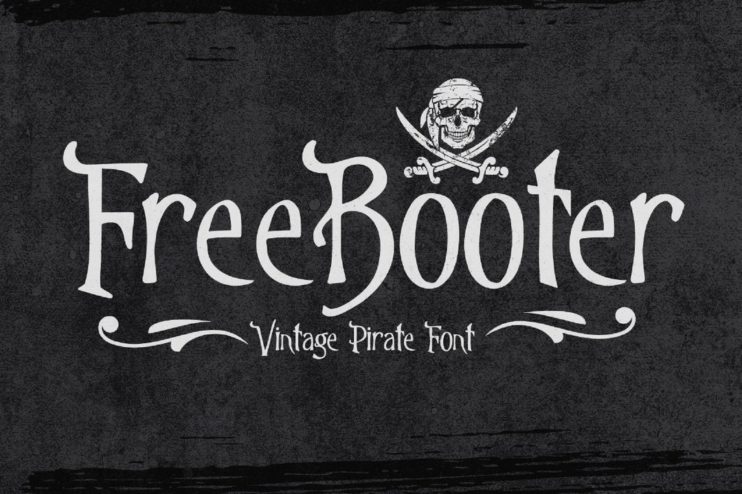 Freebooter - Pirate Display Font | Canva Font, Cricut Font, Procreate ...