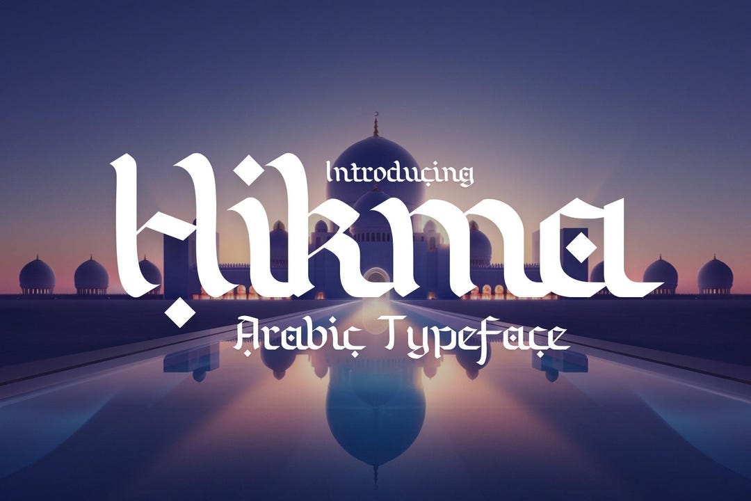 Hikma - Arabic Style Font | | Procreate Font, Arabic Style Font, Cricut ...