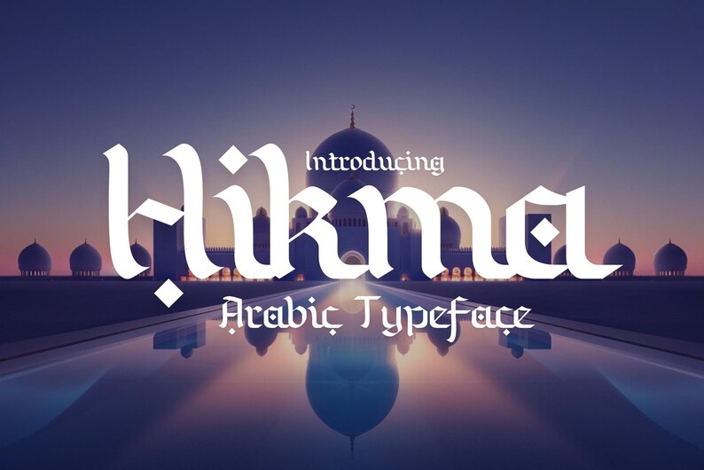 Hikma - Arabic Style Font | | Procreate Font, Arabic Style Font, Cricut ...