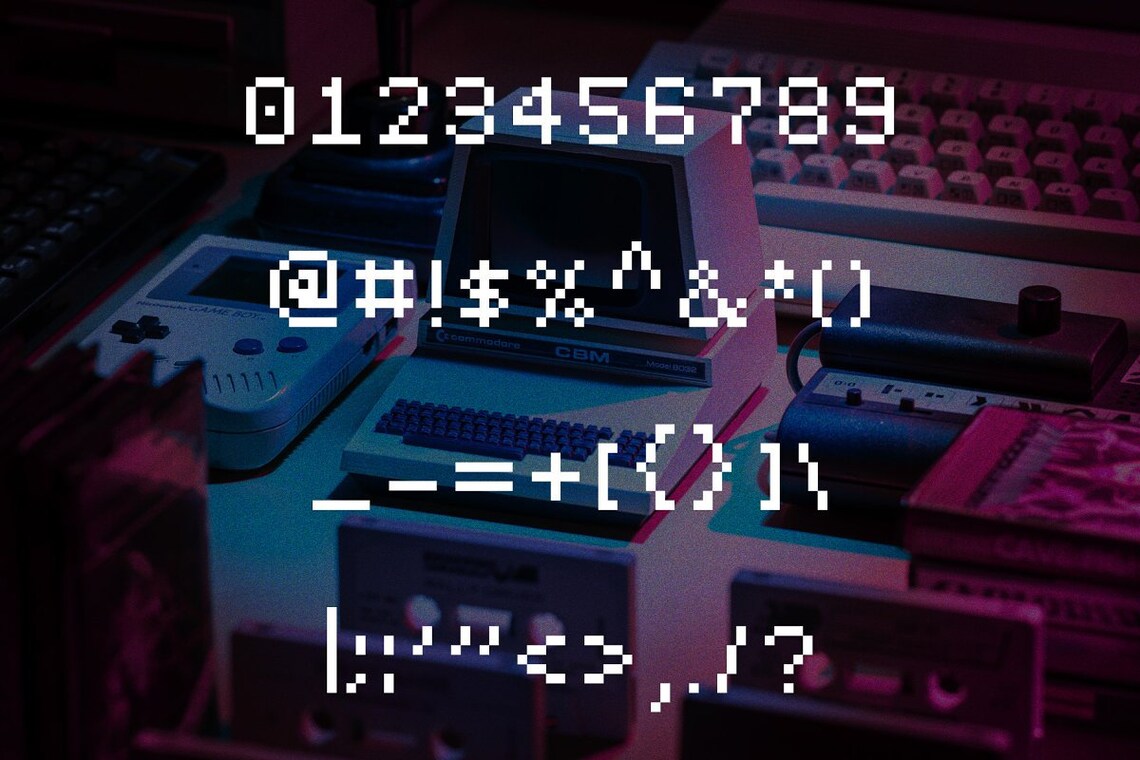 Alpharush - Retro Gaming Font | Gaming Fonts | 1980s Font | Procreate ...