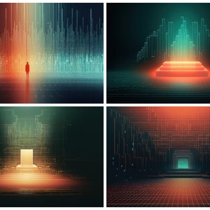 16 Abstract ASCII Art Backgrounds for Your Projects | Instant Download ...