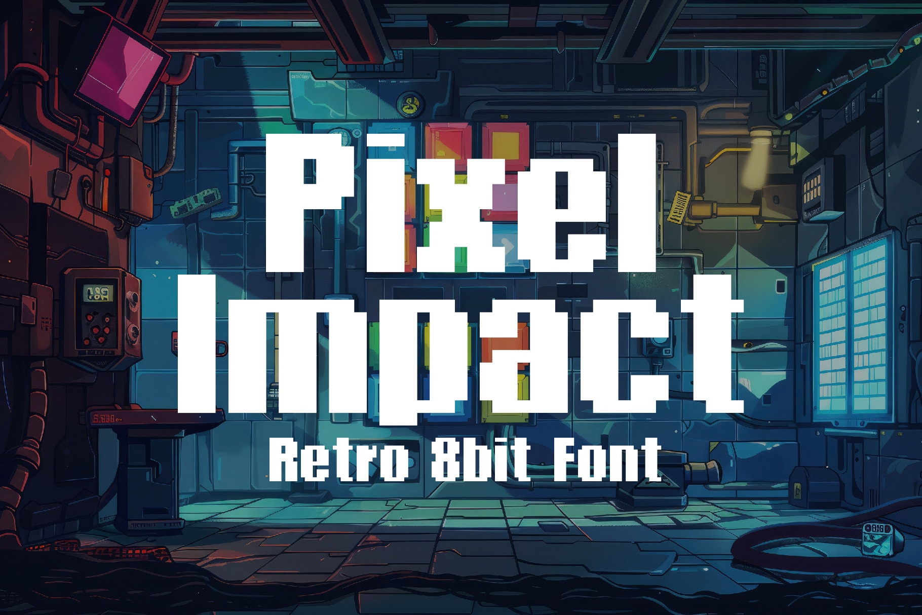 Pixel Impact Font: Bold 8-bit Pixel Font for Retro Gaming, Indie Games ...