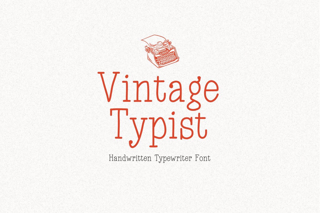 Vintage Typewriter Font | Nostalgic Handmade Retro Typeface for ...