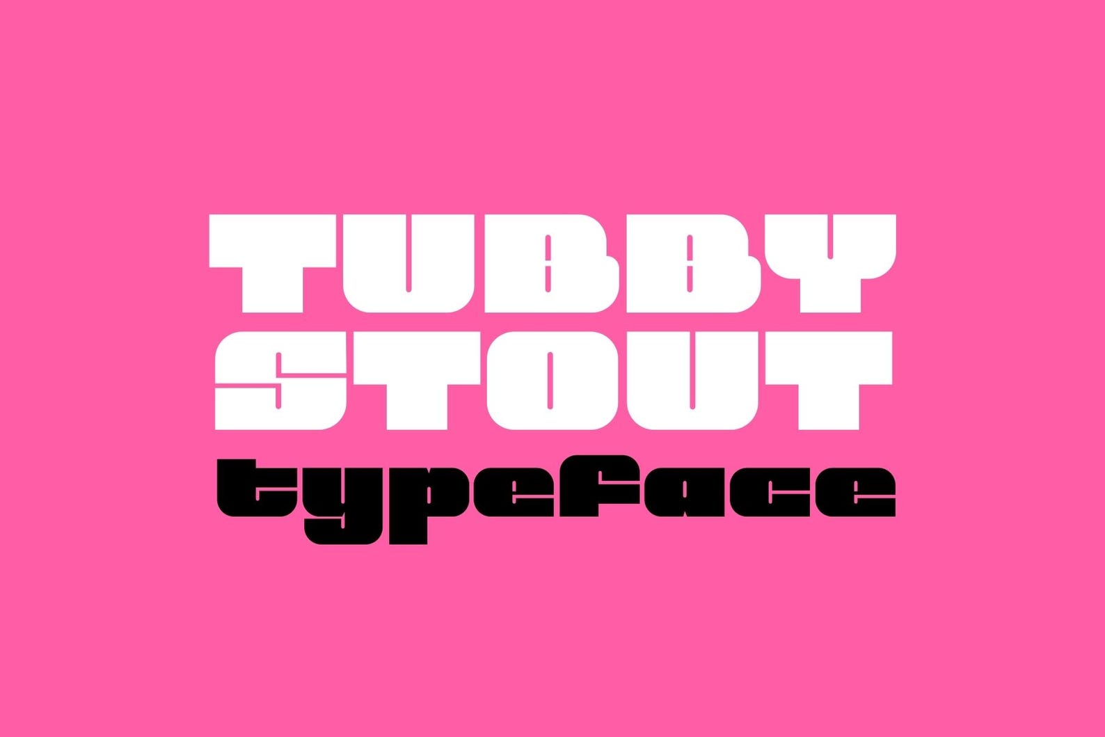 Tubby Stout – Bold Chunky Font, Thick Heavy Display Typeface for Logos ...