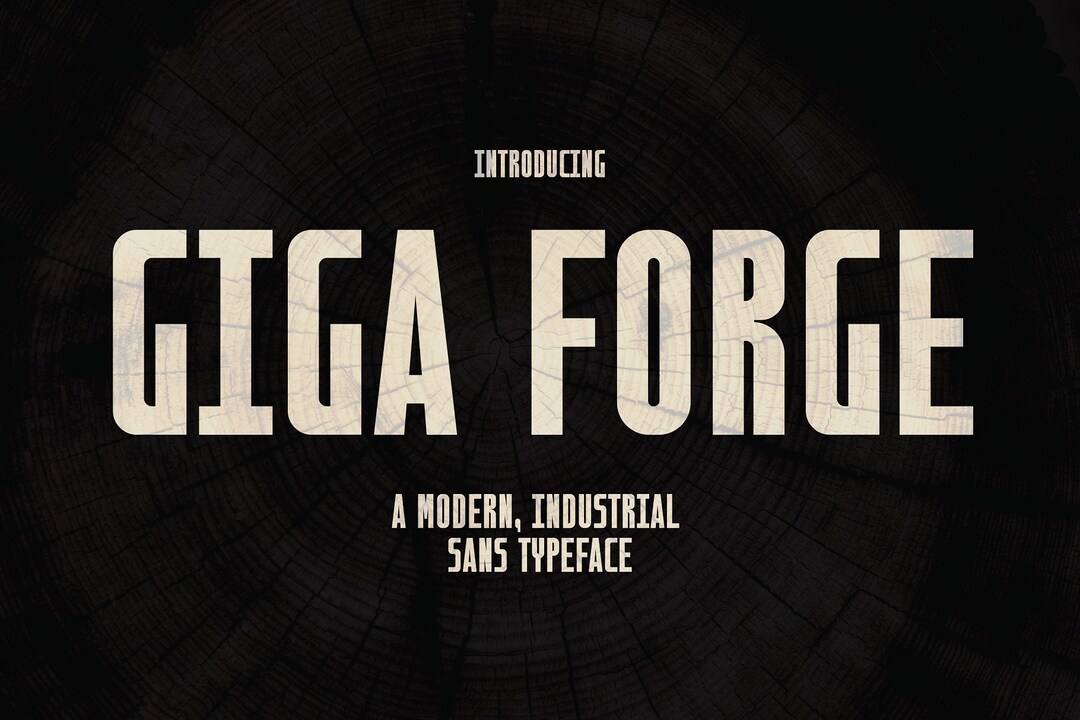 Giga Forge Font: Bold Industrial Strength for Robust Branding, Signage ...