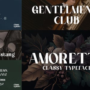 195 Luxurious Old Money Inspired Fonts, 42 Families. Timeless Aesthetic ...