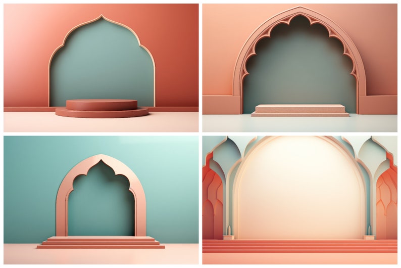 16 Arabic Podium Backdrop Backgrounds for High-end Product ...