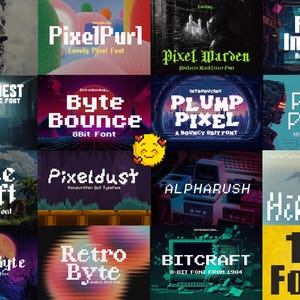160 Nostalgic Pixel Fonts for Gaming, Branding, Video Games, Social ...