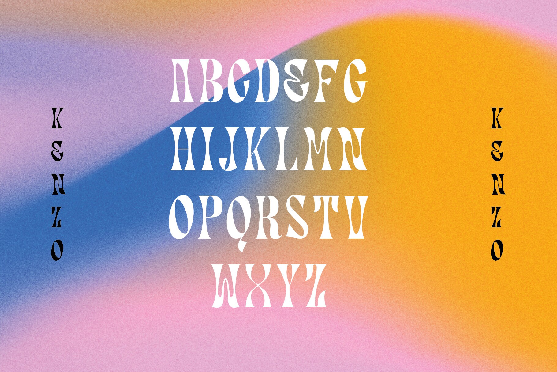 Kenzo Psychedelic Font Organic Font, Retro Font, Vintage Font, Modern ...