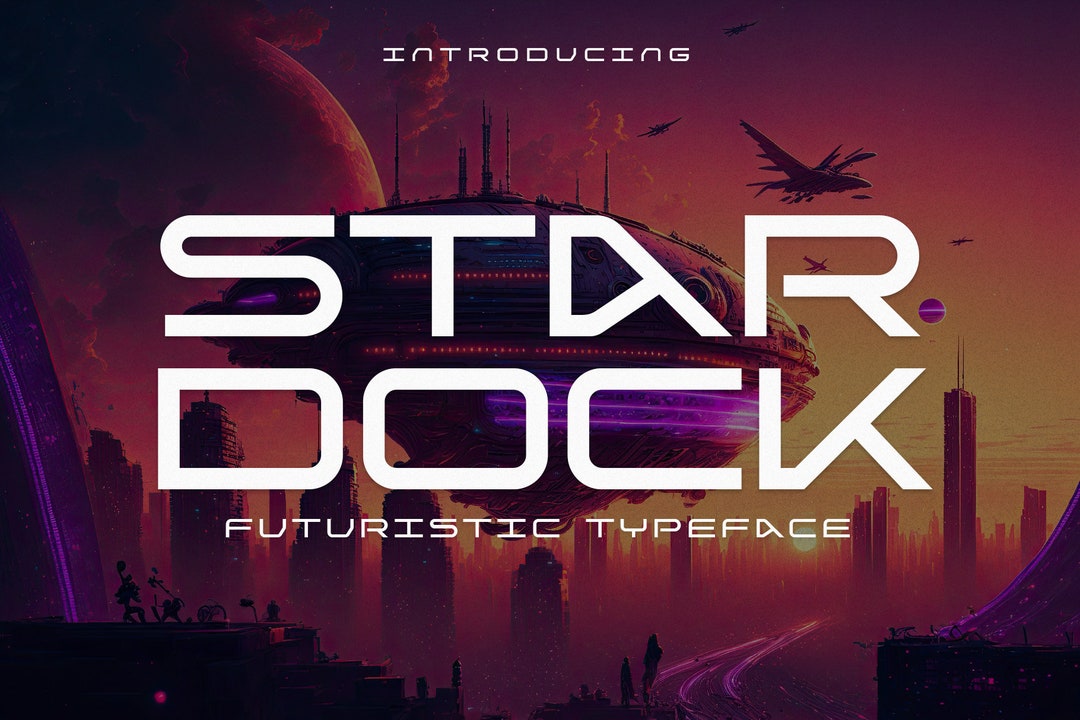 Stardock - Futuristic Font, Space Fonts, Sci-fi Fonts, Cyber Font ...