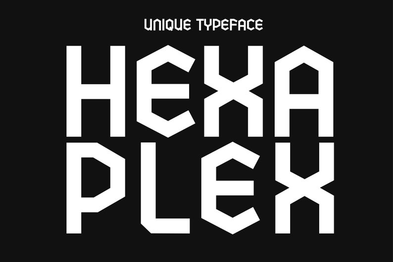 Hexaplex - Geometric Font, Sport Font, Architecture Font, Construction ...