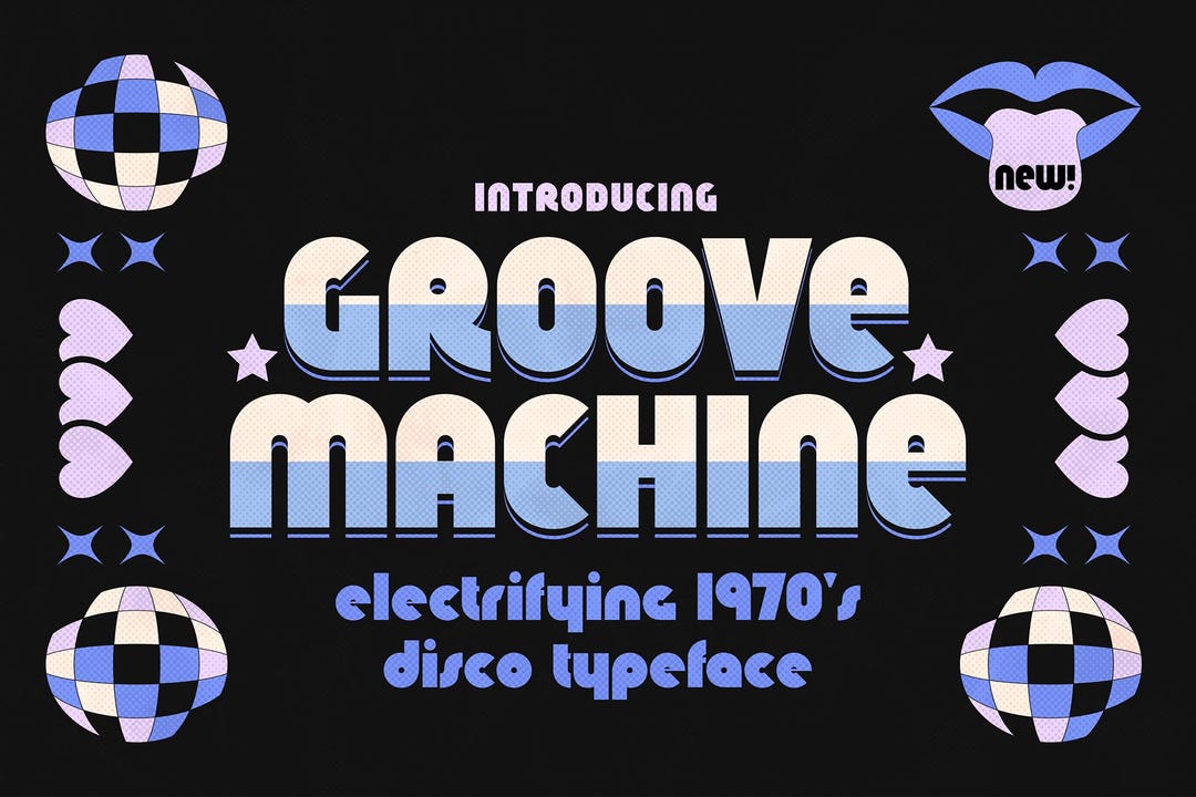 Groove Machine – Bold 1970's Disco Font for Posters, Flyers, Logos ...