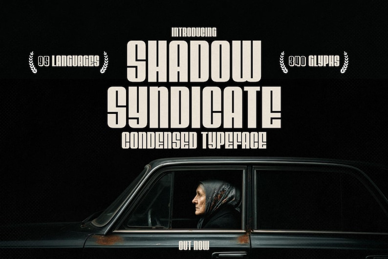 Shadow Syndicate Font: Condensed Sans Serif Typeface - Mafia Inspired ...