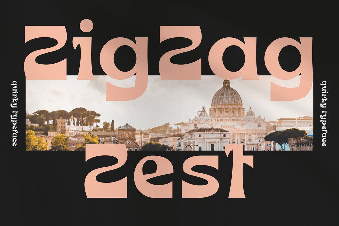 Zig Zag Zest - Quirky Font | Vintage Font, Retro Font, Elegant Font ...