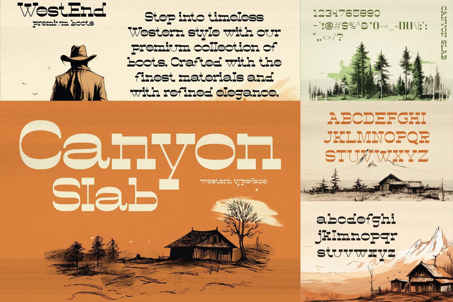 Western Font Bundle | 33 Wild West-inspired Fonts | Cowboy, Rustic ...