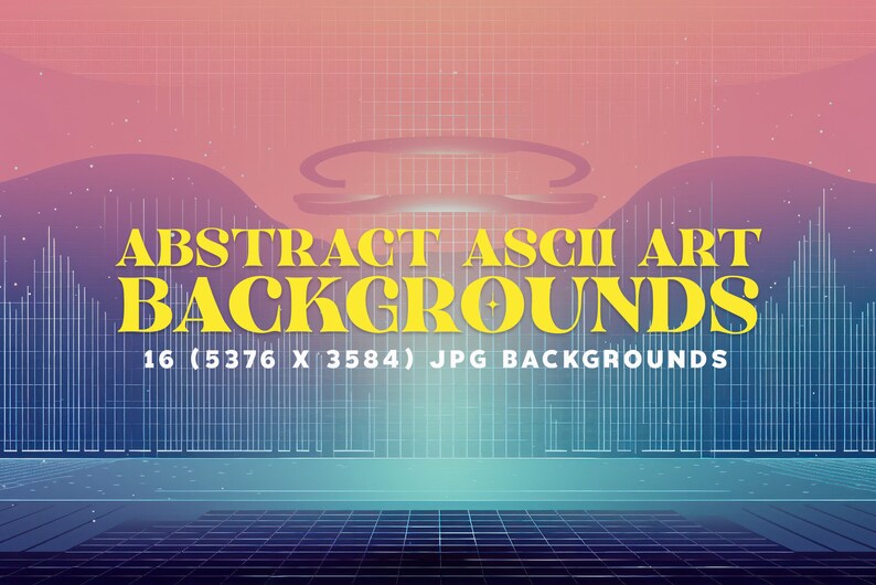 16 Abstract ASCII Art Backgrounds for Your Projects | Instant Download ...