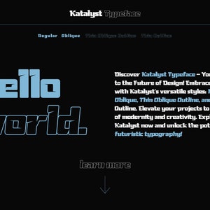 Katalyst Futuristic Font Perfect for Sports Branding, Racing Graphics and High-energy Designs ...