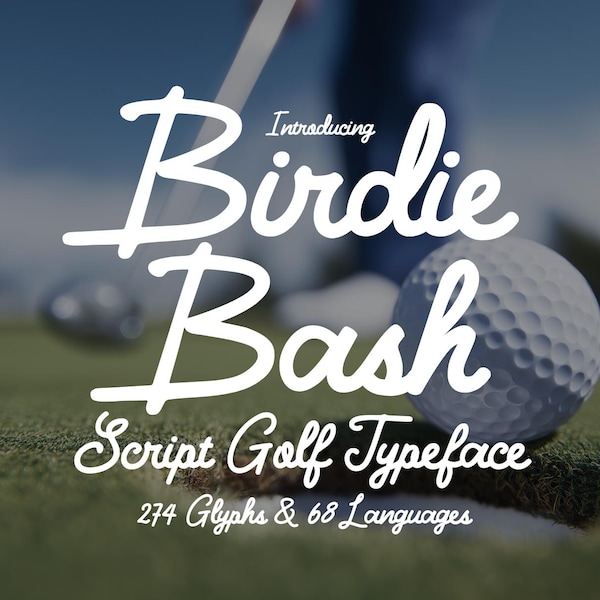 Golf Monogram Font - Etsy