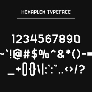 Hexaplex - Geometric Font, Sport Font, Architecture Font, Construction ...