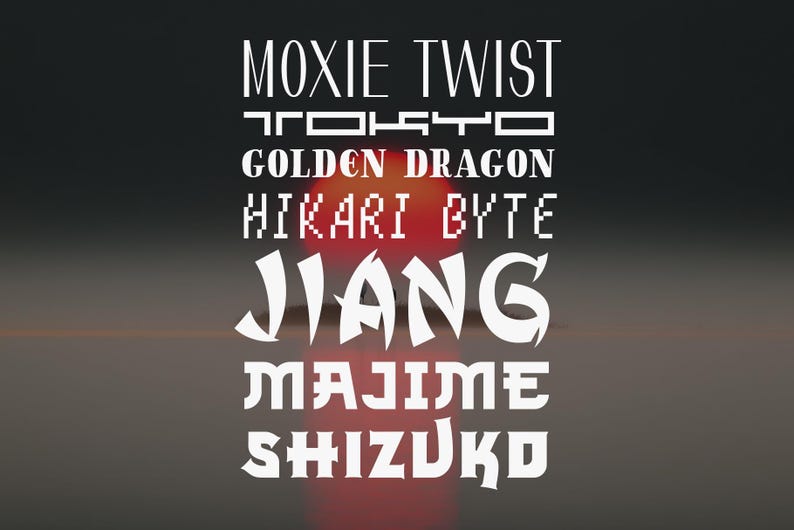 7 Authentic Japanese Style Fonts | Traditional Inspired Samurai, Kanji ...