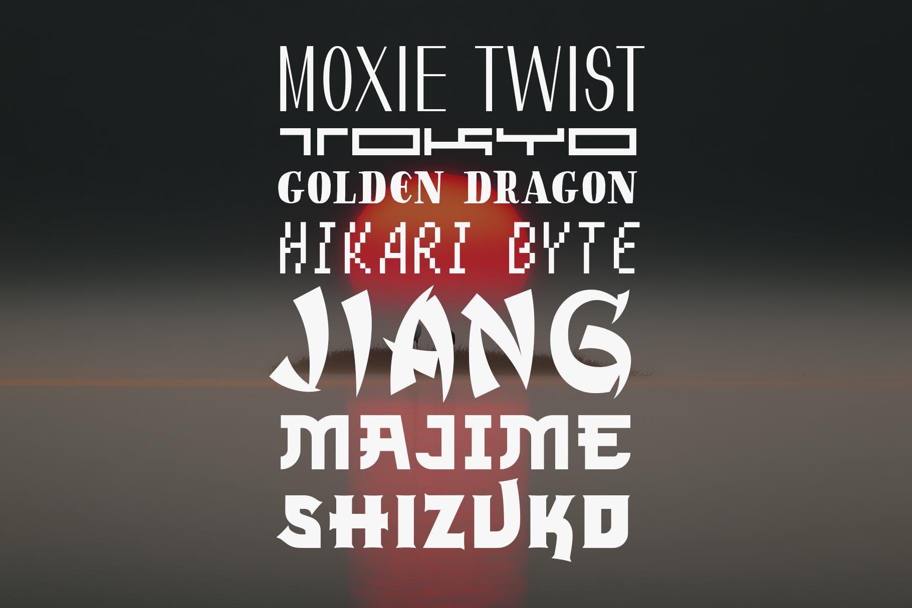 7 Authentic Japanese Style Fonts | Traditional Inspired Samurai, Kanji ...
