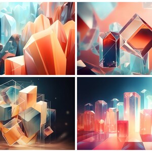 16 Crystal Cubism Backgrounds for Your Creative Projects | Instant ...