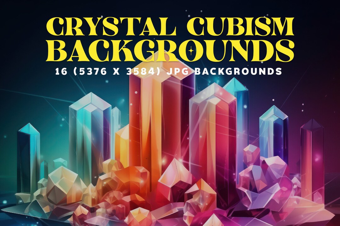 16 Crystal Cubism Backgrounds for Your Creative Projects | Instant ...
