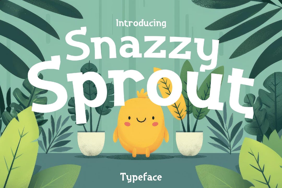 Snazzy Sprout Cute Kids' Font | Playful & Adorable Typeface for Schools ...