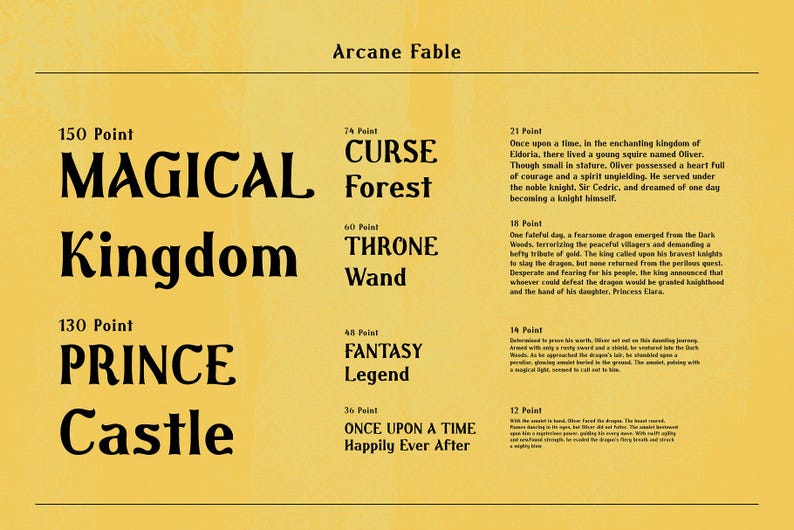 Arcane Fable - Fantasy Inspired Typeface. Inspired by Real Medieval ...