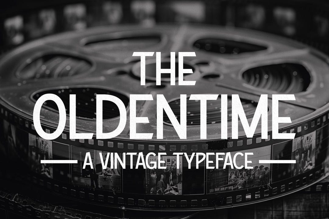 The Oldentime Font | Vintage 1920s Hollywood Font for Posters, Branding ...